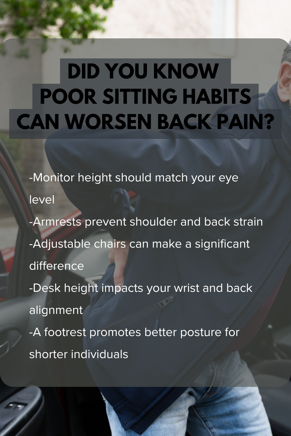 How Poor Sitting Habits Can Worsen Back Pain - Fitness Guides