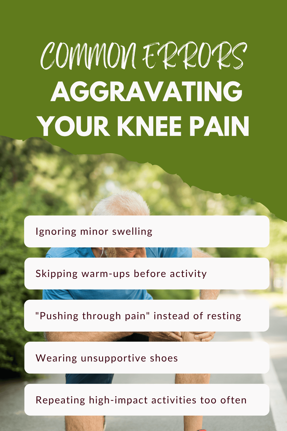 Common Errors That Aggravate Your Knee Pain - Fitness Guides